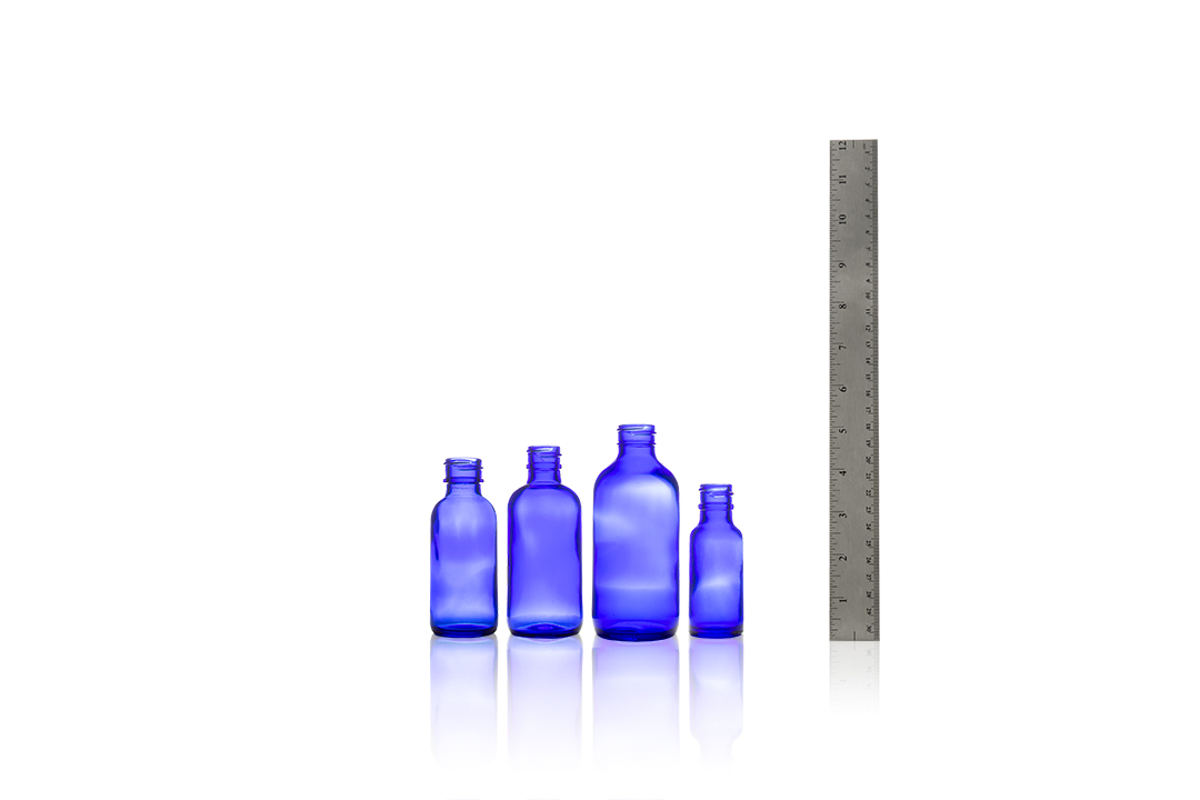 Product Detail - BLUE GLASS BOTTLES - Brad-Pak.com
